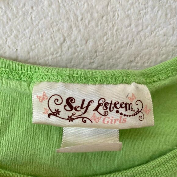 Self Esteem | Shirts & Tops | Y2k Spoiled Glitter Print Top Green 200s ...